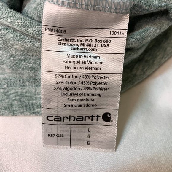 Carhartt | Shirts | Carhartt Mens K87 Workwear Pocket Relaxed Fit ...